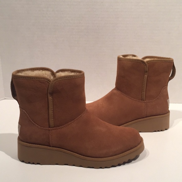 UGG | Shoes | Ugg Kara Chestnut Mini Suede Boots | Poshmark